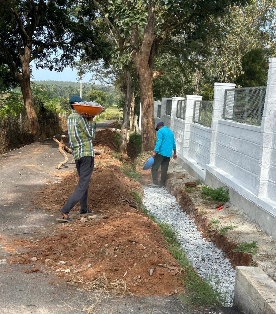 Construction of Drainage at Hunsur K-Village – home